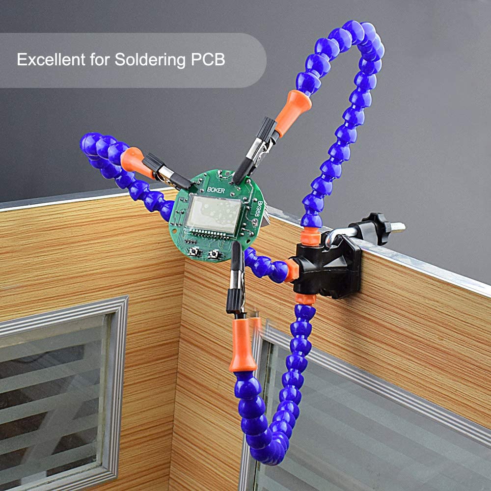 Bench Work Bench Vise Welding Table with 3 Flexible Arms Soldering ...
