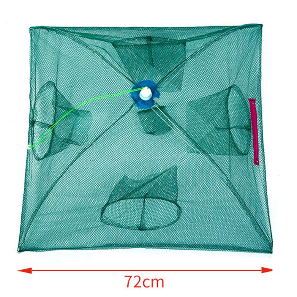 Strengthened 2-12 Holes Automatic Fishing Net Shrimp Cage Nylon ...