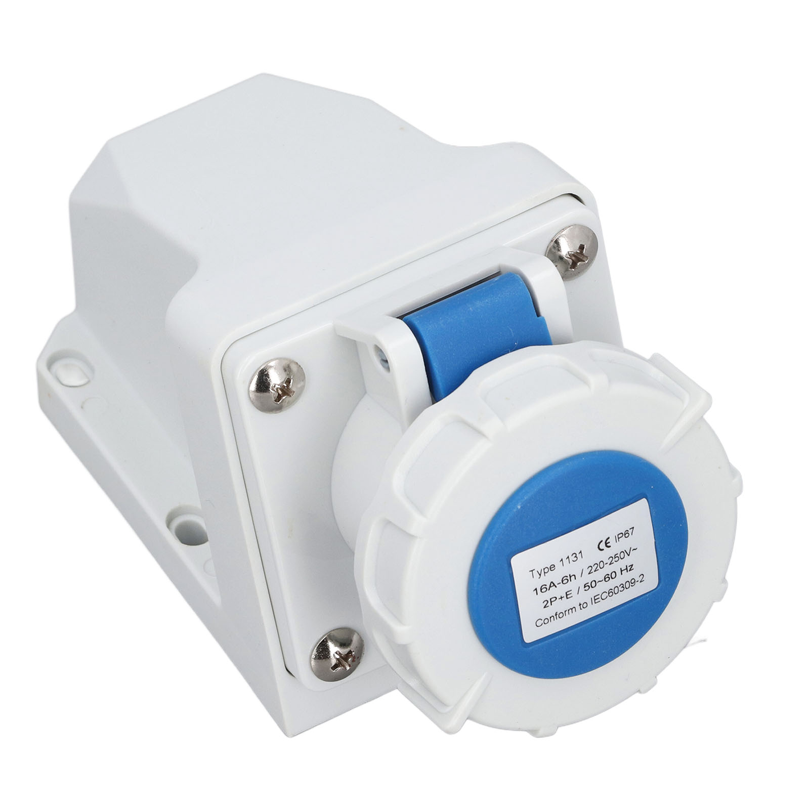 Industrial Power Connector Waterproof 3 Core 16A 2P+E Mounted Socket ...