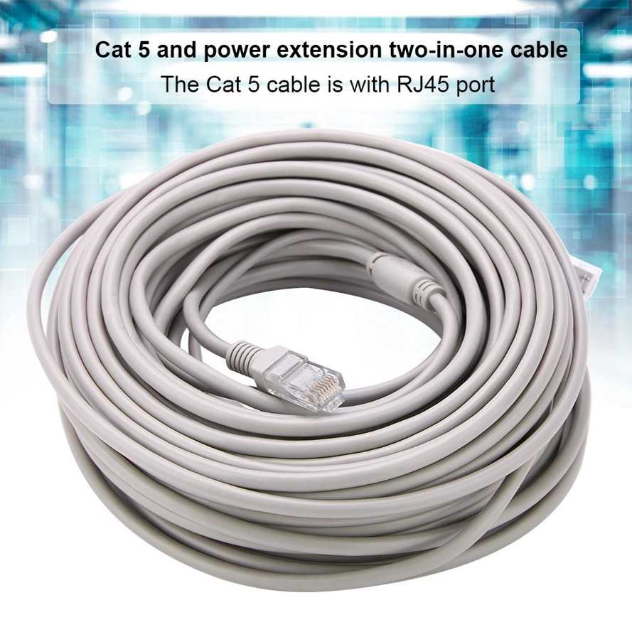 5M/10M/15M/20M RJ45+ Ethernet CCTV Cable for IP Cameras NVR System ...