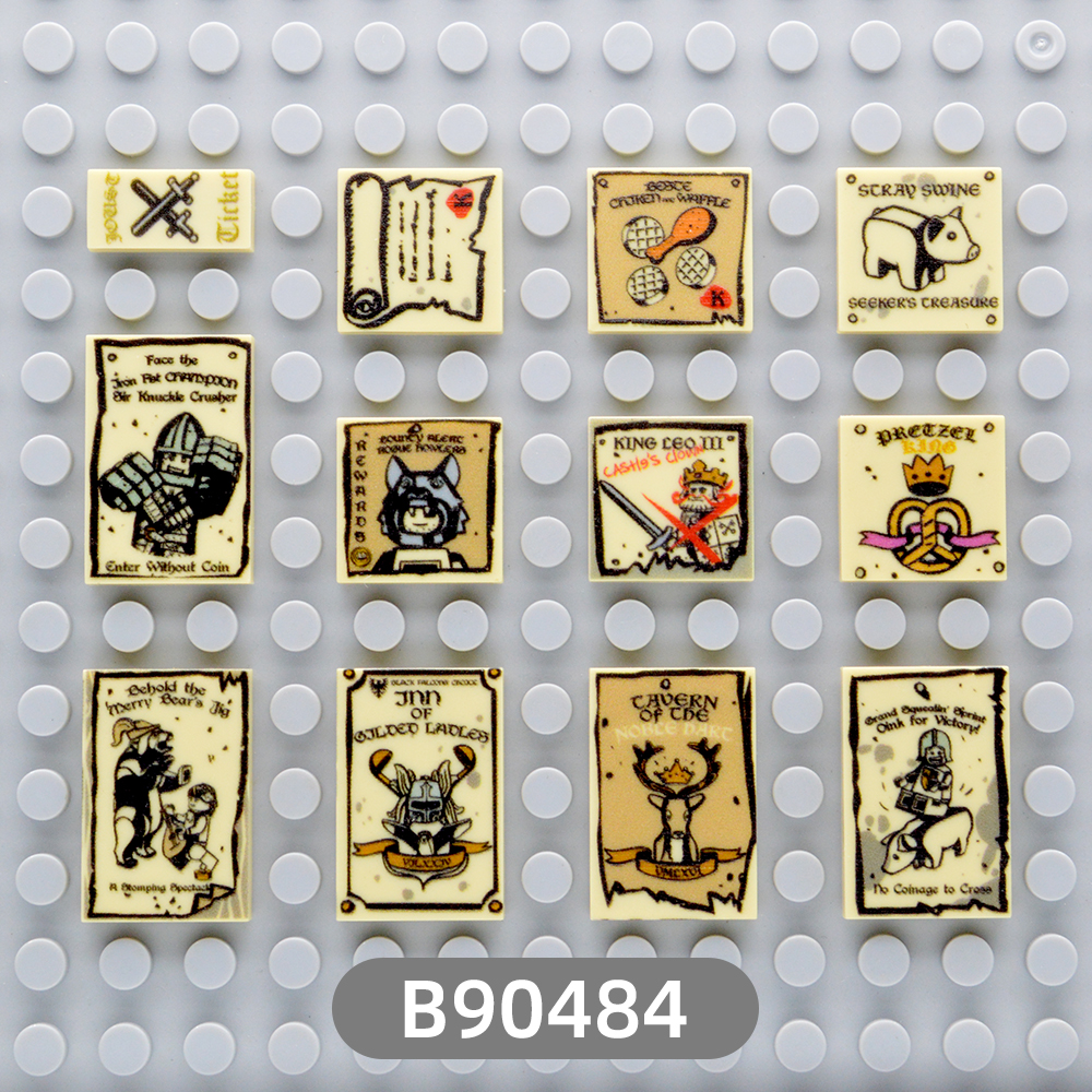 MuXiaRe Medieval Printed Tiles Sets Building Block Toys Middle Ages ...