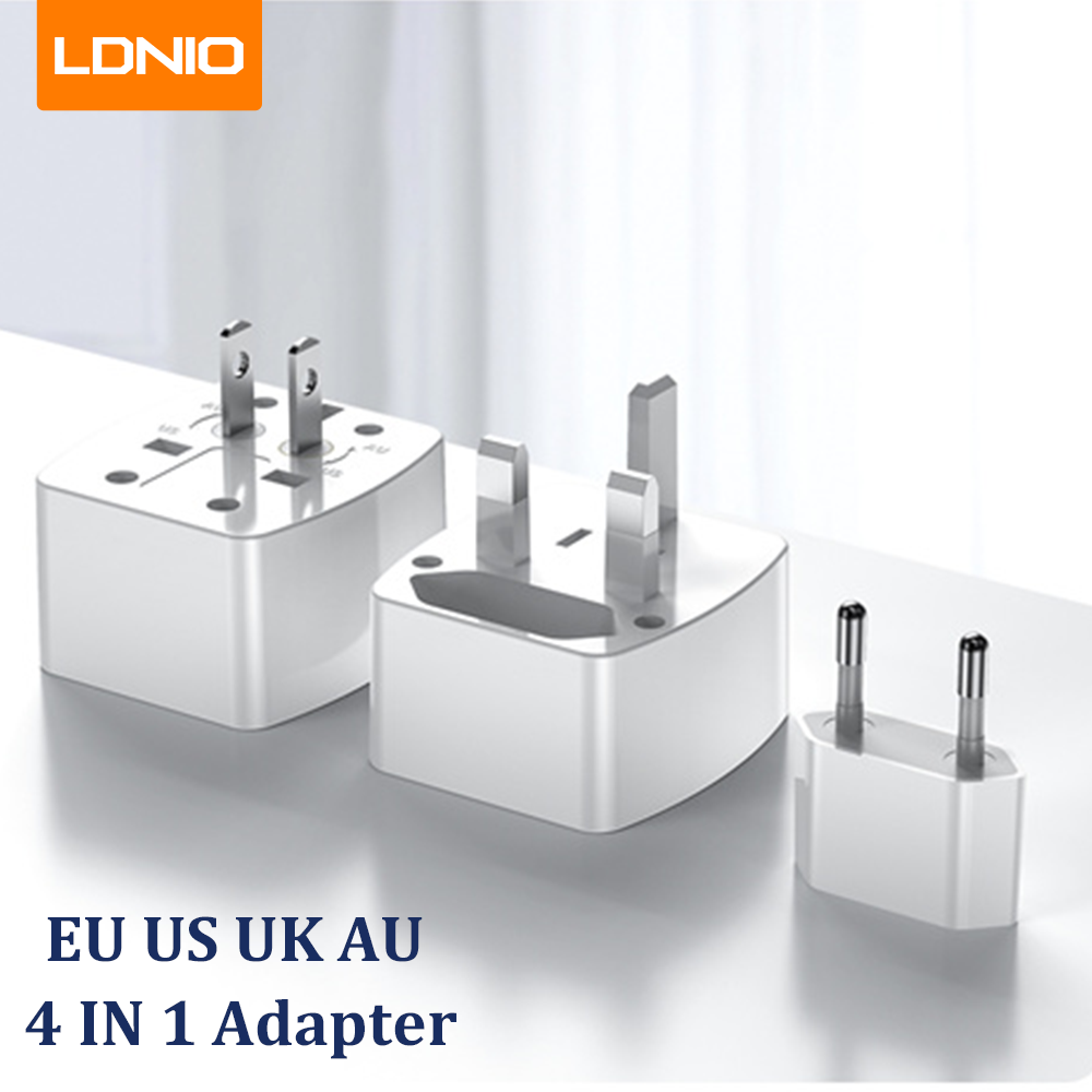 LDNIO Z4 Universal Travel Adapter EU US UK AU 4 In 1 International ...