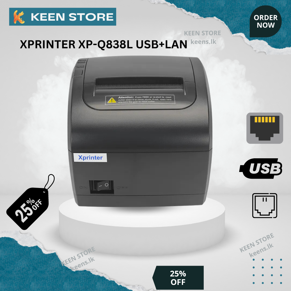 XPRINTER XP-Q838L USB+LAN POS BILL RECEIPT PRINTER | Daraz.lk