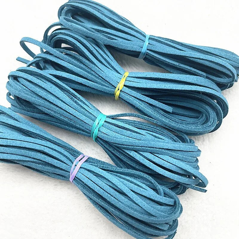 5yards/lot 3mm Double Sided Suede Braided Cord Korean Velvet Leather ...