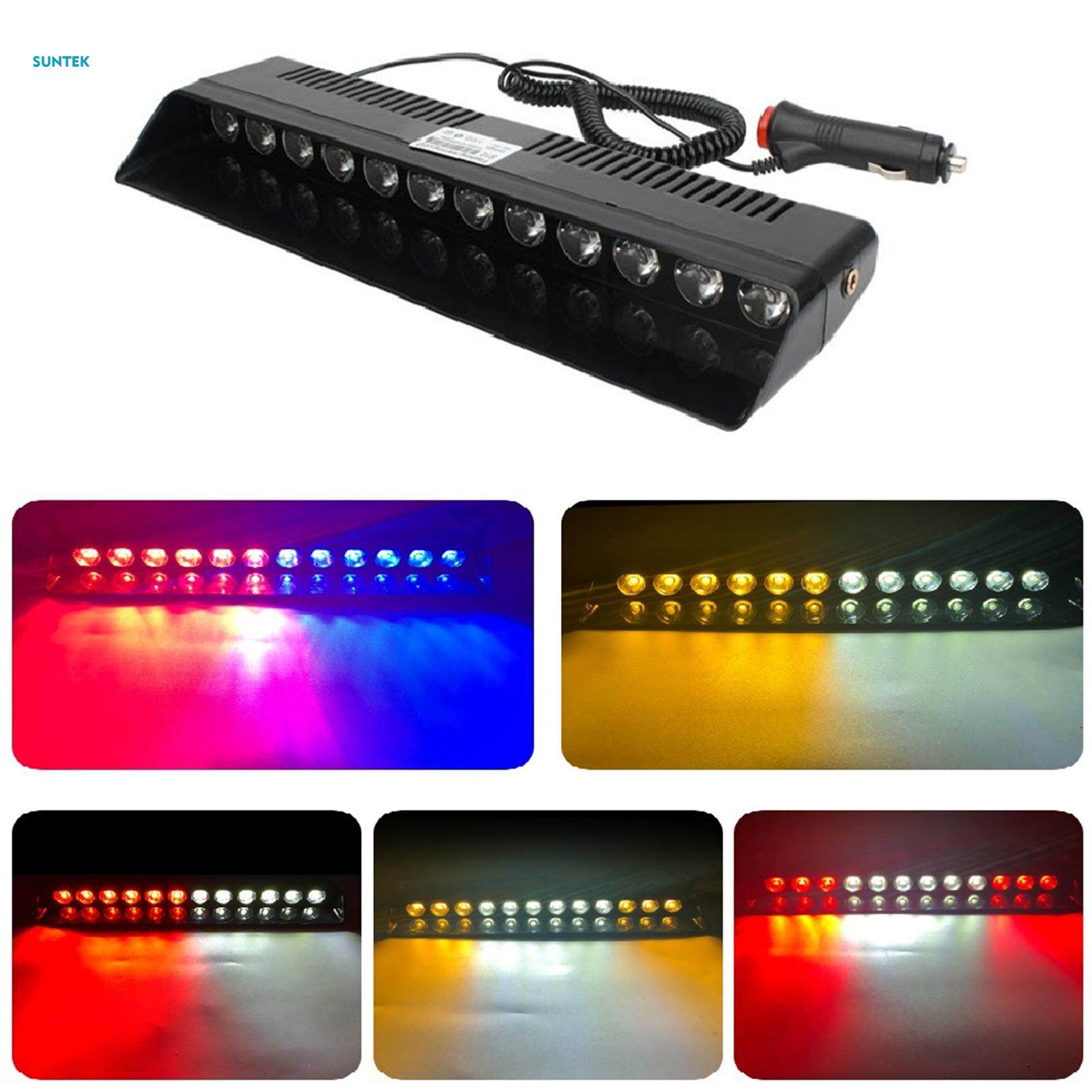 Car Strobe Light 12V Vehicles 12Pcs LED Windshield Dashboard Warning ...