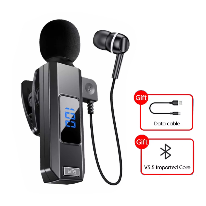 Bluetooth 5.5 Collar-clip Headphones Wireless Earbuds With Microphone ...