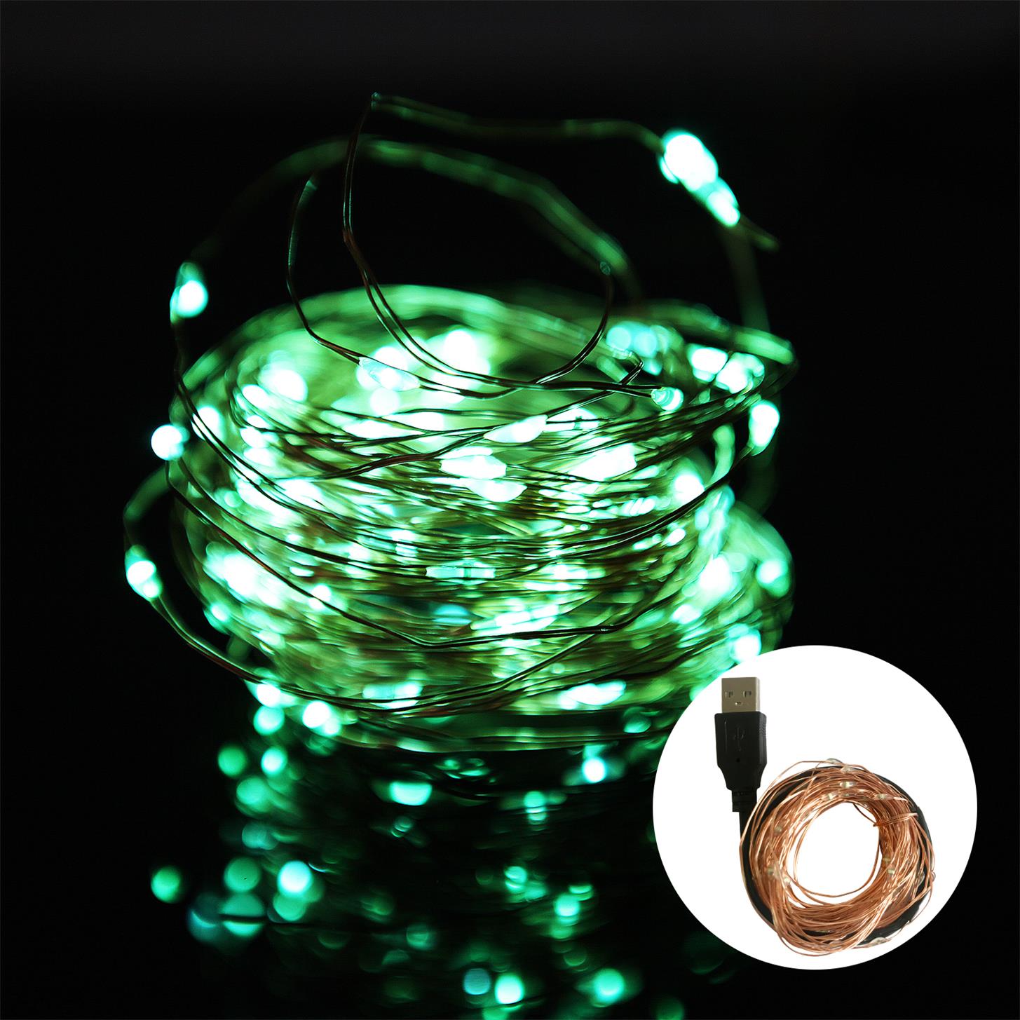 Waterproof USB LED String Lights 5M 10M Wire Fairy Light Lamp for ...
