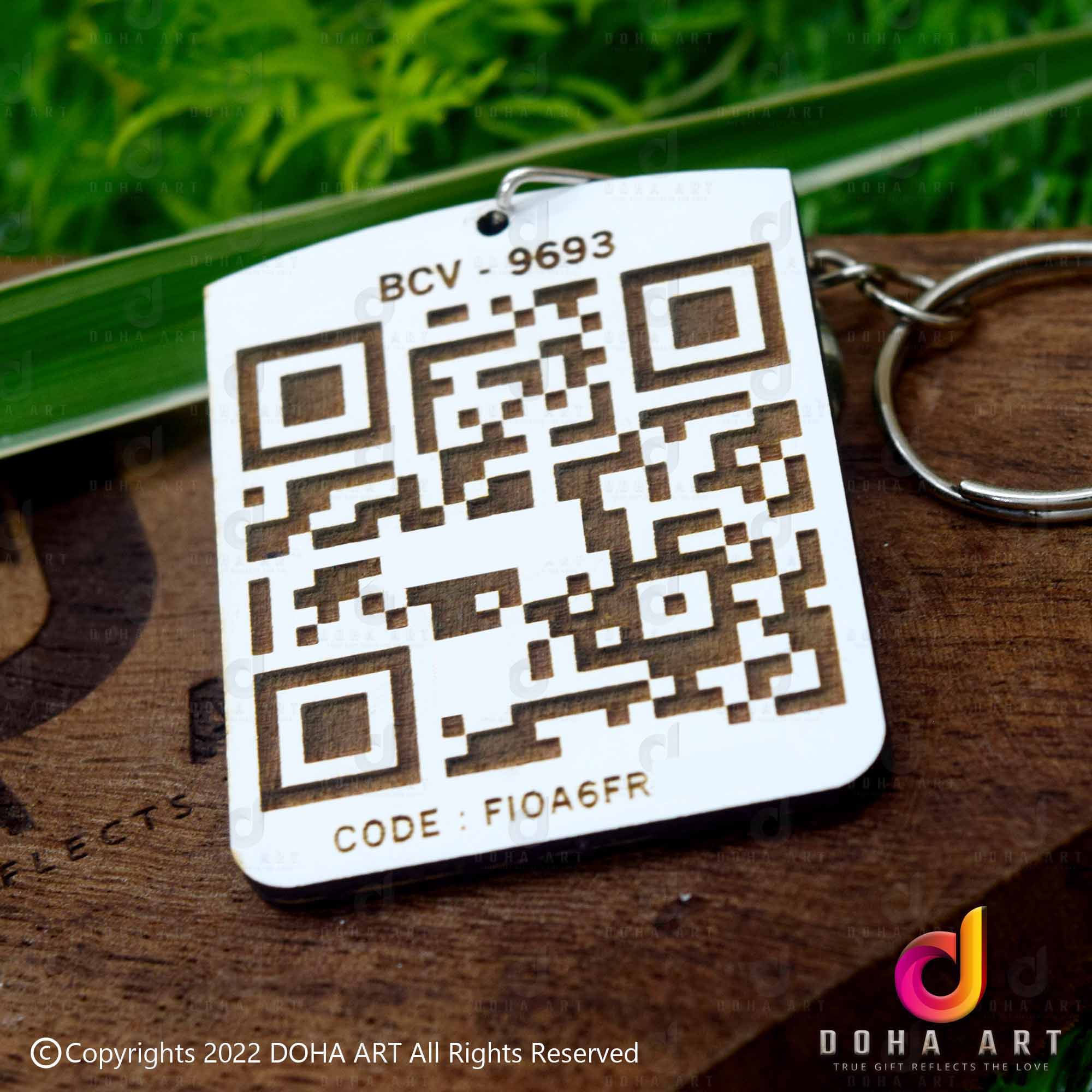 Customized QR code Key Tags, Personalized Plywood Key Tags, Box Key ...