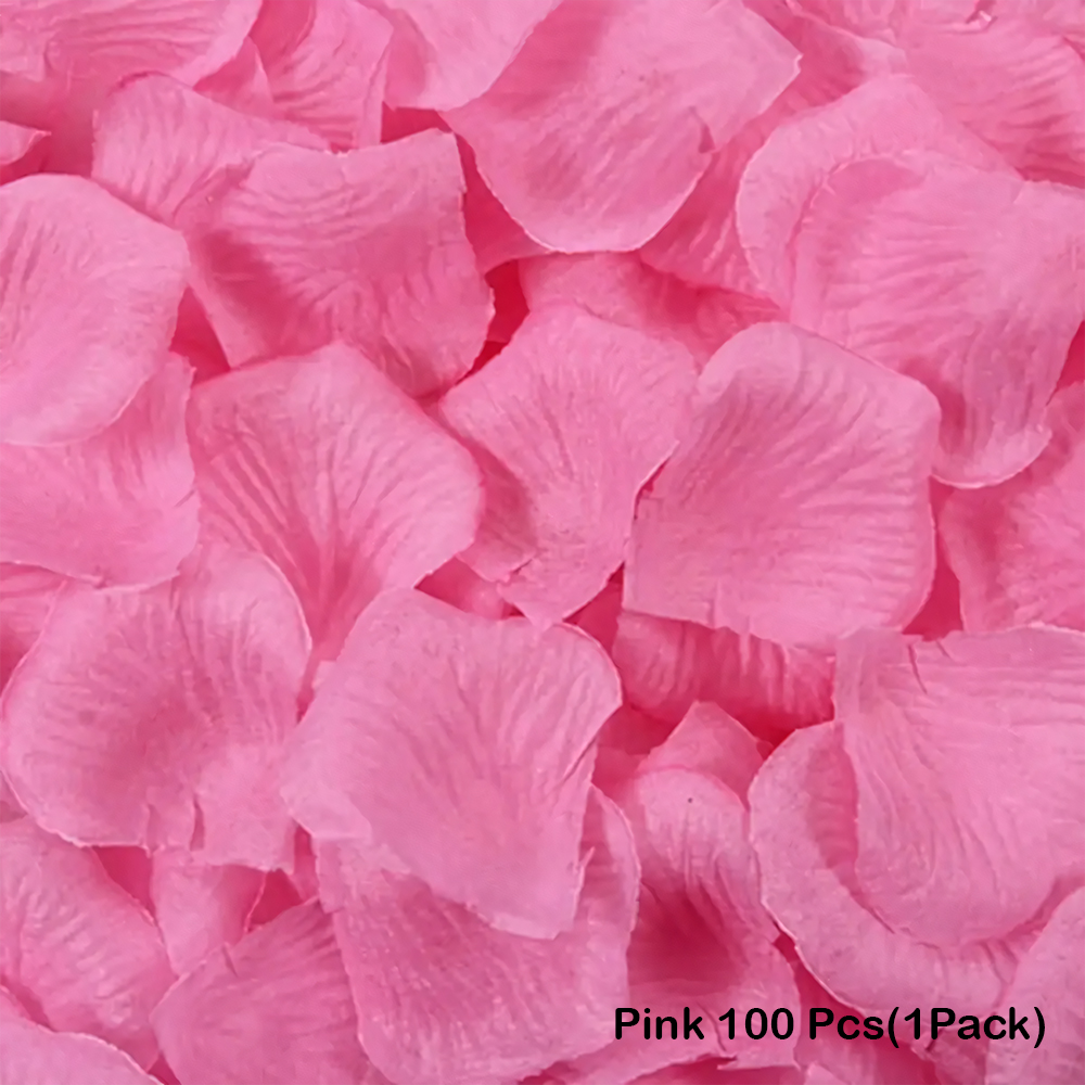 100PCS Red Silk Rose Petals - Artificial Fake Rose Petals for Wedding ...