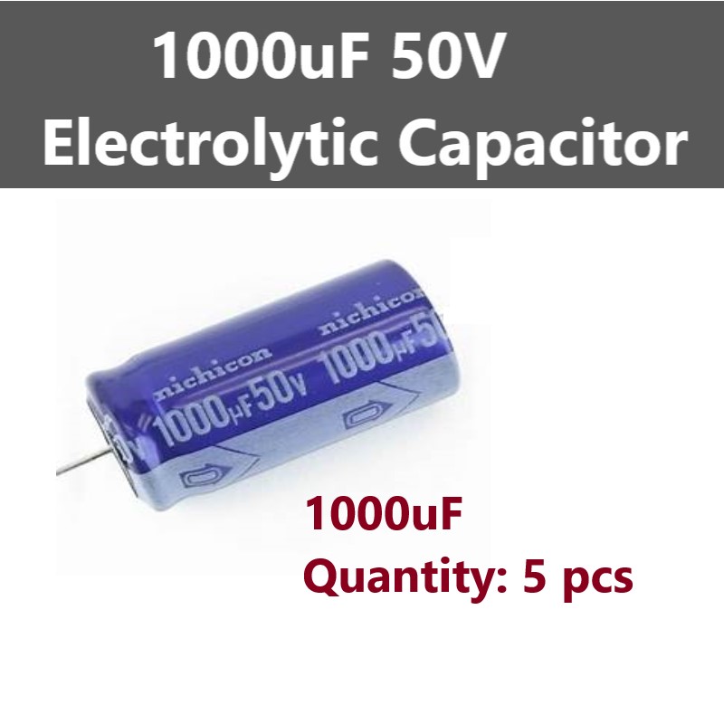 5 pcs of 1000uF 50V Electrolytic Capacitor | Daraz.lk