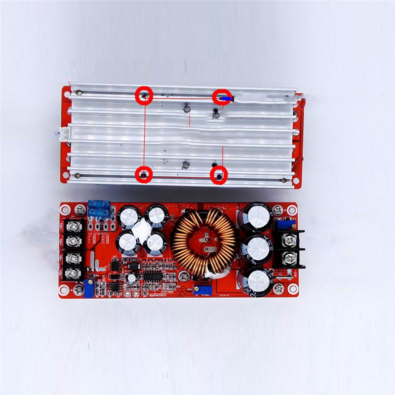 1800W 40A DC-DC Boost Converter Step Up Power Supply Module 10-60V To 12-90V Adjustable Voltage ...