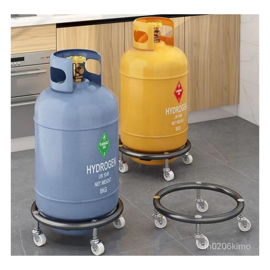Gas cylinder trolley with wheels / Home kitchen trolley lpg gas and ...