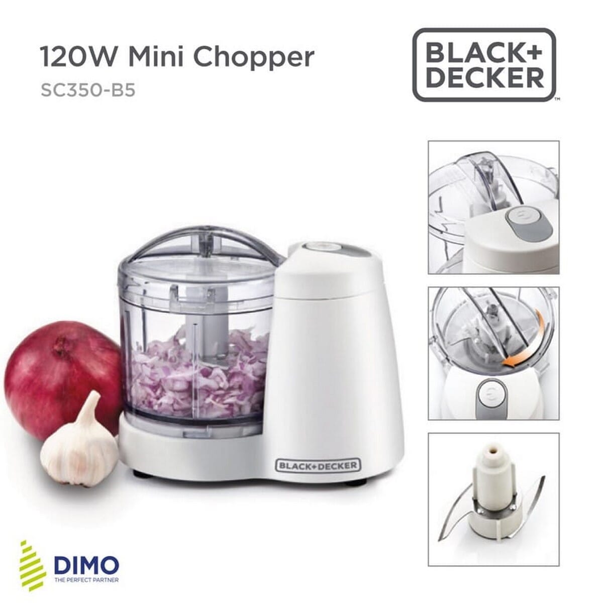 Black and Decker Mini Chopper - 120W SC350-B5 | Daraz.lk