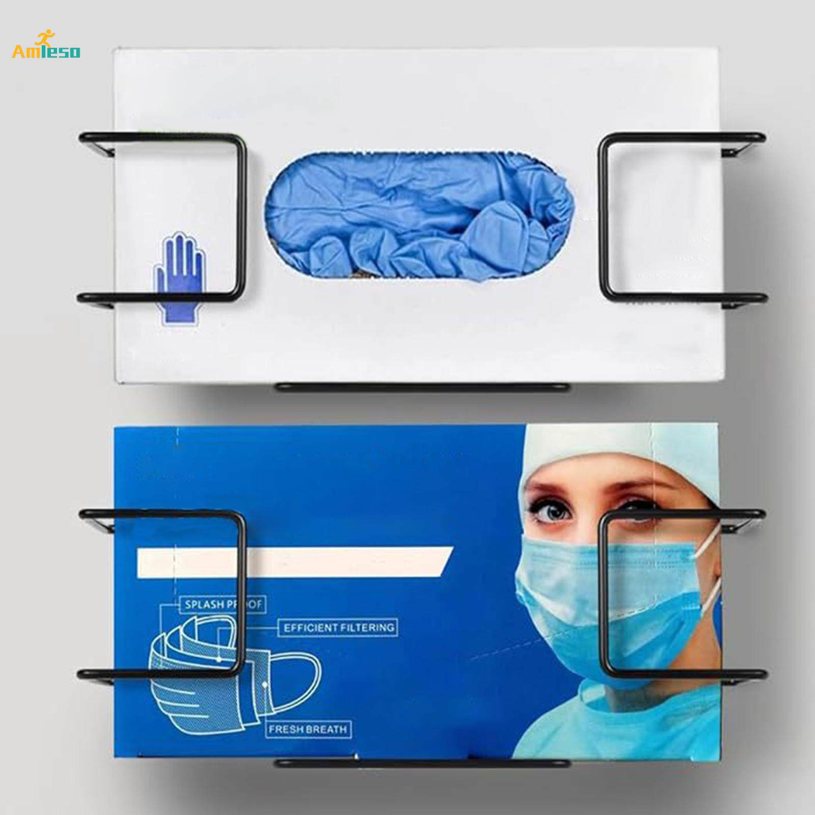2x Rubber Gloves Organizer Space Saving Metal Glove Rack for Restaurant ...