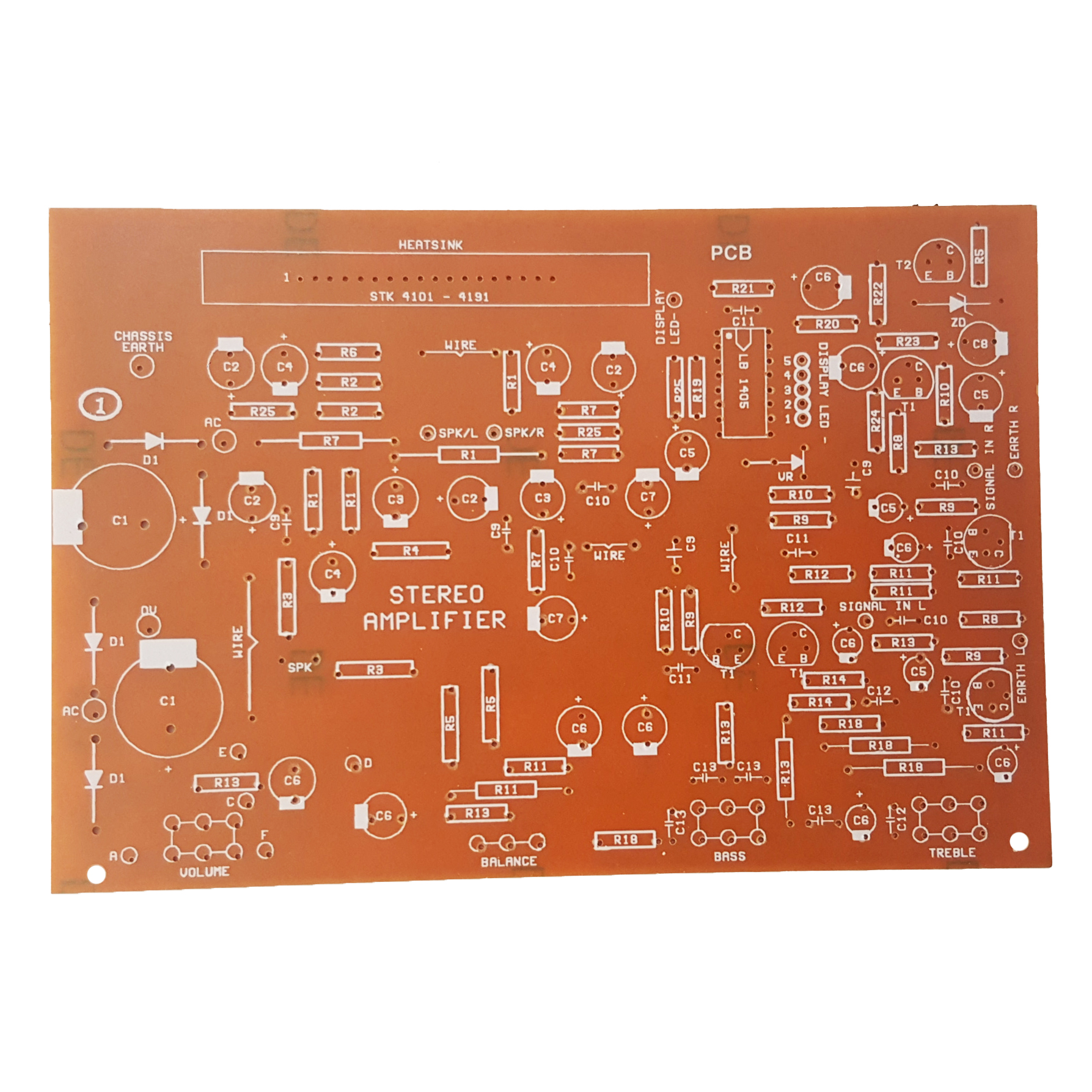 STK4191 Stereo Amplifier with Extra Bass Attachment DIY Production PCB ...