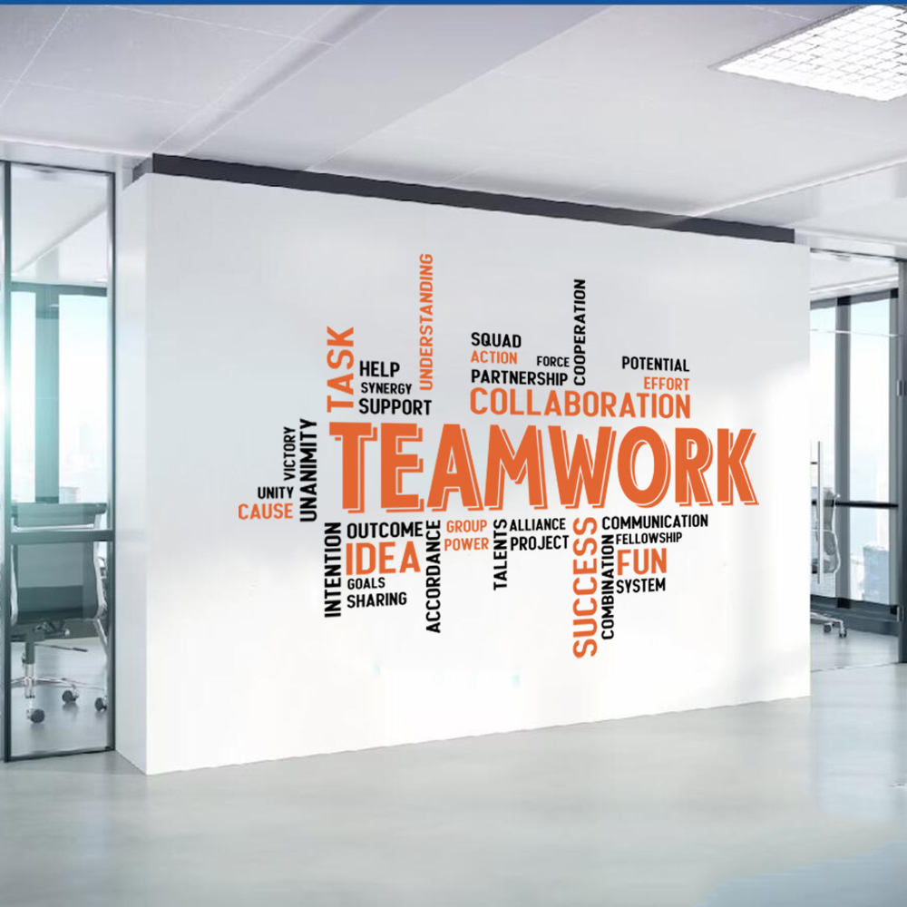 Teamwork Office Inspirational Quote Wall Sticker Decal Business Success ...