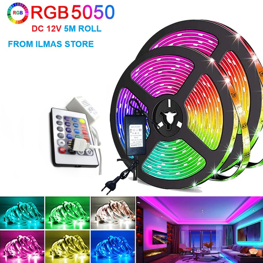 5M LED Strip Light ,RGB 5050, Flexible Ribbon, DIY Led Light Strip RGB ...