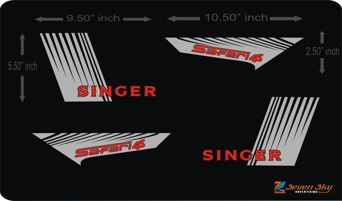 Singer Safari 4s 49cc Body Stickers Motor Bike Stickers High Quality ...