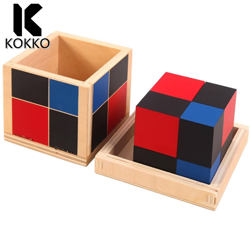 KOKKO Binomial/trinomial Cube Toys For Kids Wooden Cube Math Arithmetic ...