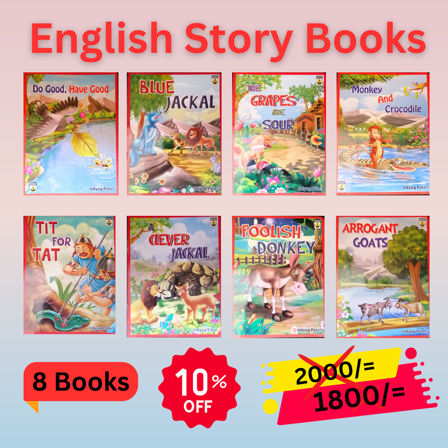 English Story Books for Kids 8 Books Daraz.lk