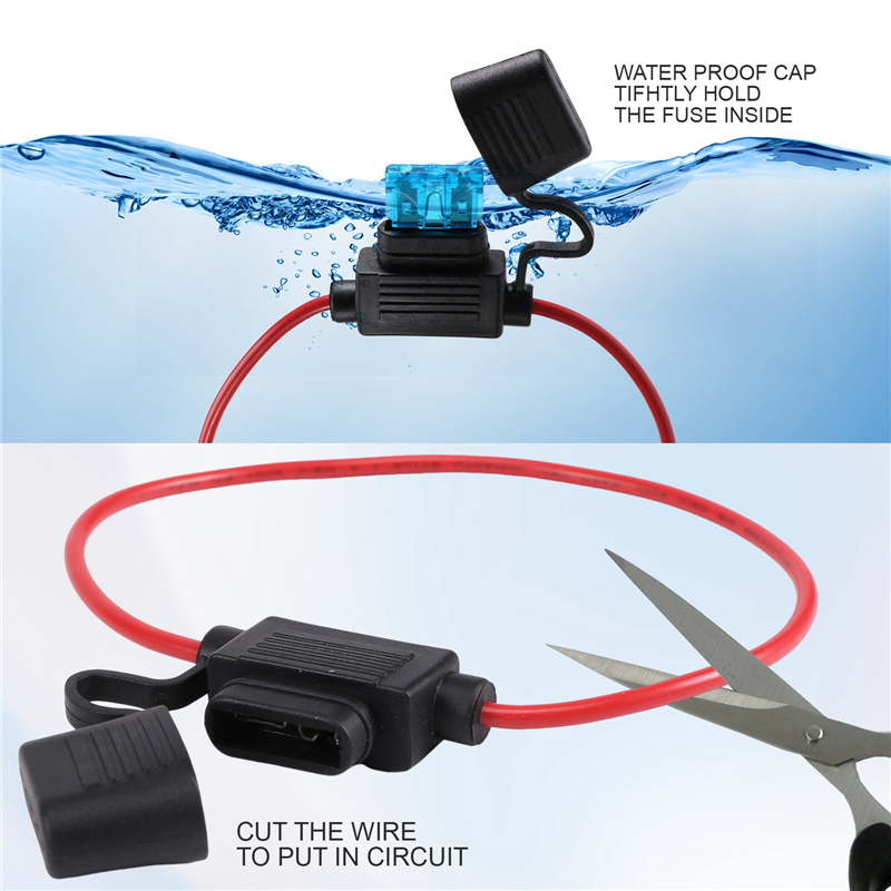 Car insert with wire fuse holder 10 pcs 15 AMP Standard Fuses | Daraz.lk