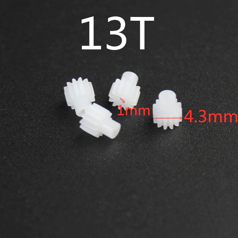 2pcs 7T,8T,13T Mini Plastic Motor Shaft Gear Sets 7,8,13 Tooth 1mm Hole ...