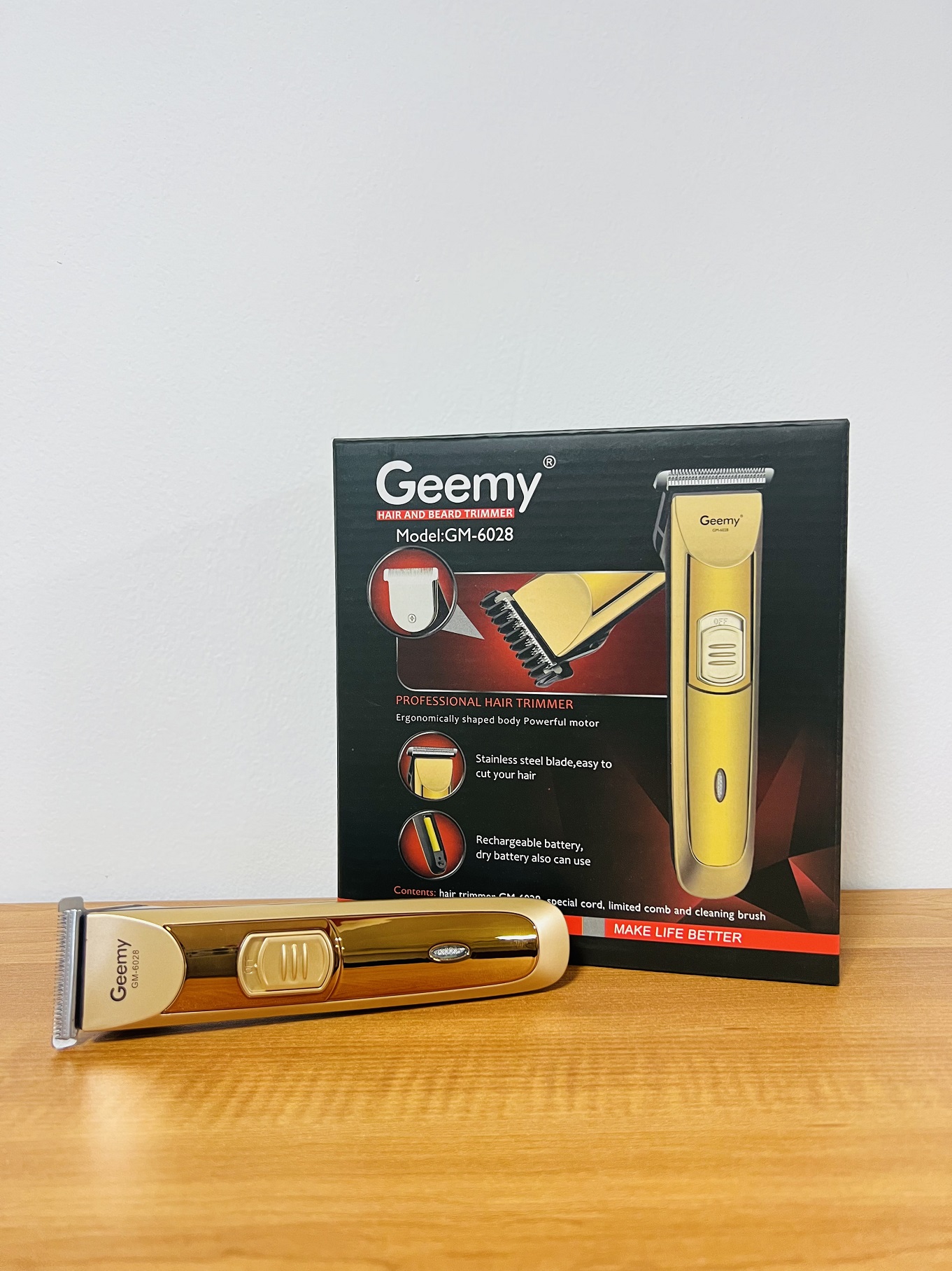 Geemy Rechargeable Trimmer Hair Cordless Beard Professional Clippers ...