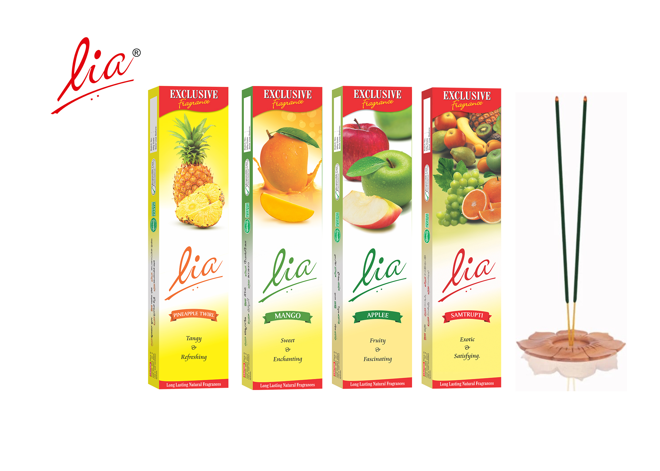 Lia Incense Sticks - Fruit Fragrances - 4 Packets | Daraz.lk