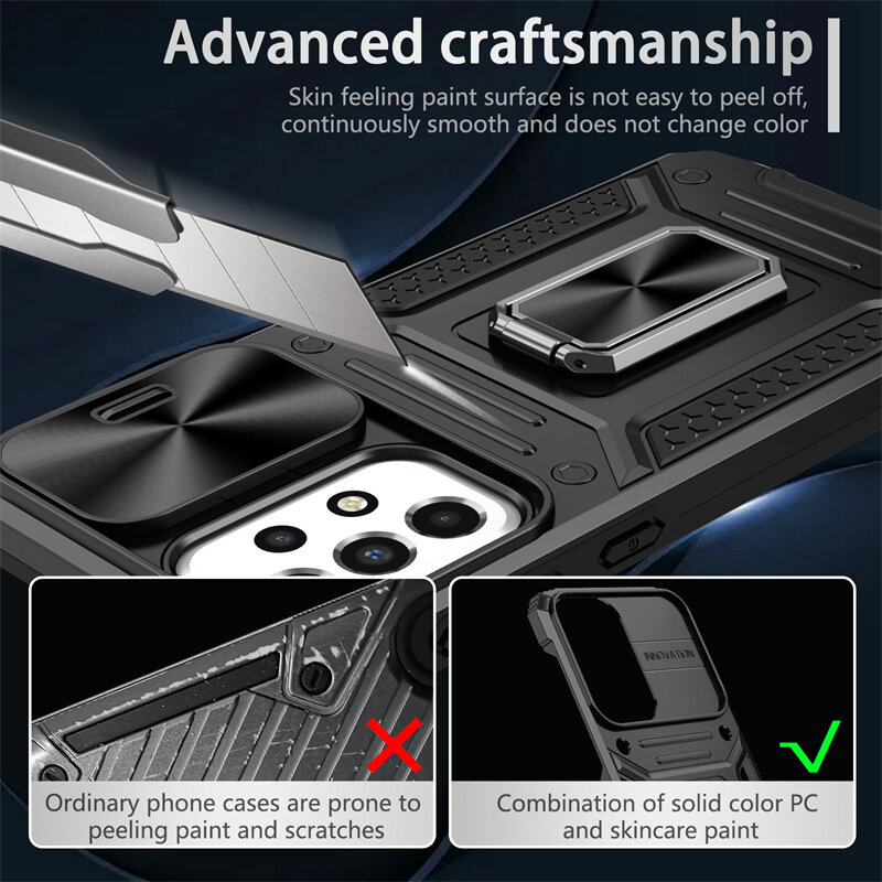 Case for Samsung Galaxy A33 5G with Camera Cover and Kickstand，Built-in ...