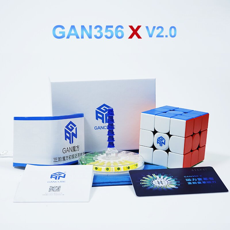 GAN 356 X V2 Gans 3x3 Magnetic Speed Cube 3x3x3 GAN 356X V2 Speedcube ...