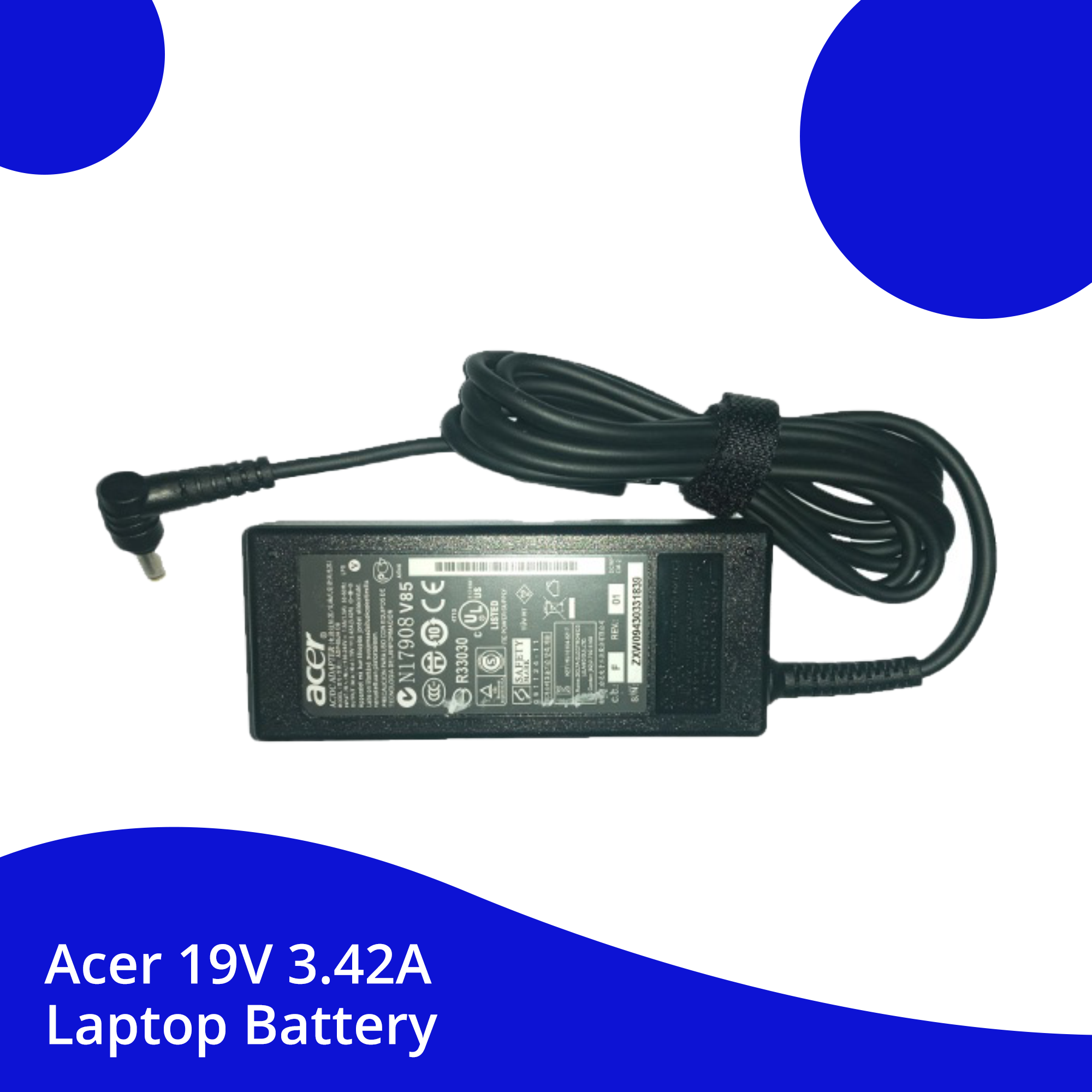 ACER LAPTOP POWER ADAPTER 19V 3.42A (5.5*1.7mm) | Daraz.lk