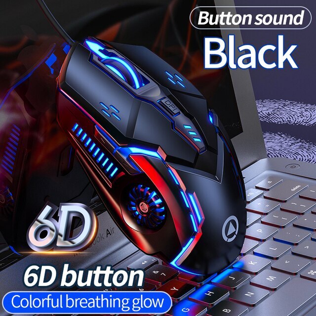 G5 Wired Gaming Mouse Colorful Backlight 6 Button Silent Mouse 4 Speed ...