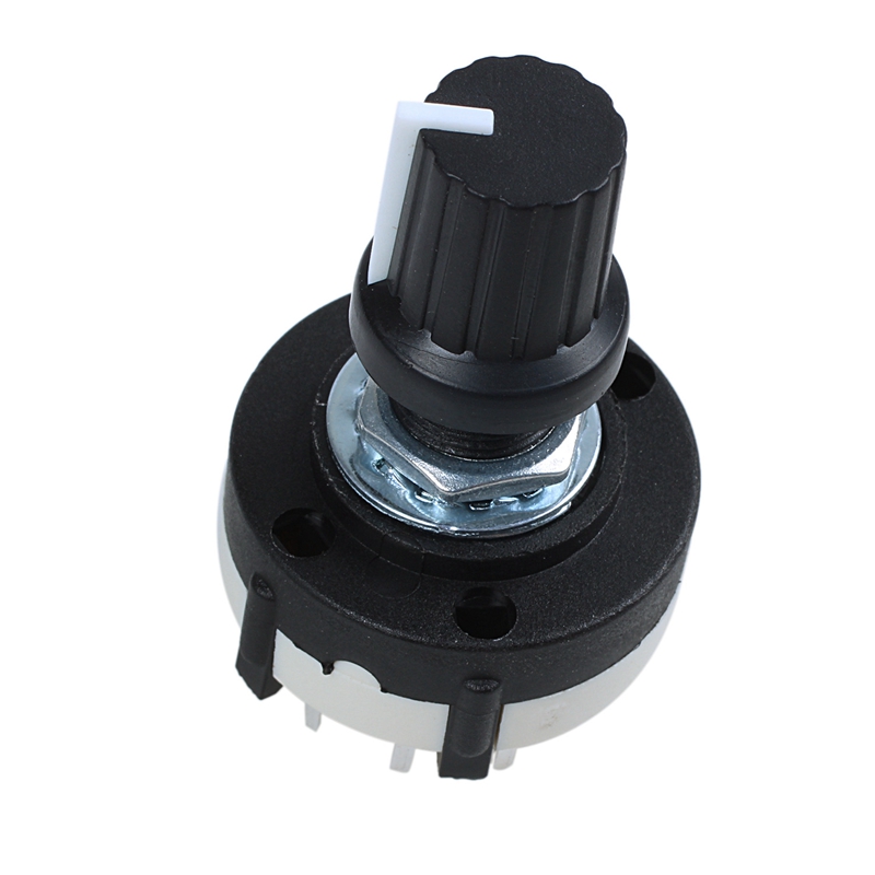 3P4T 3 Pole 4 Position Single Wafer Band Selector Rotary Switch w Knob ...