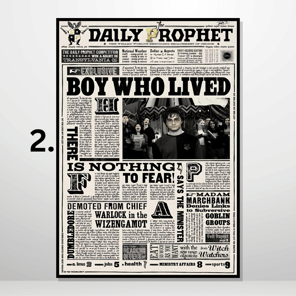 A3/A4 Size Framed Wall posters Vintage Harry Potter Newspaper classic Wall decorations | Daraz.lk