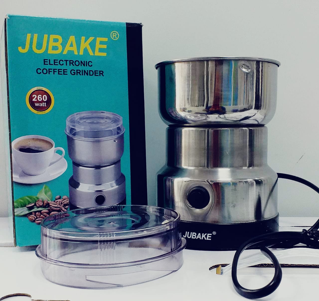 jubake Moulin à épices et café électrique 260W,Les Céréales,Grains,Noix ...