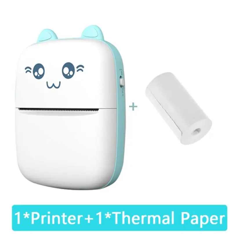 Mini Portable Thermal Printer - Includes Paper Roll for On-the-Go ...