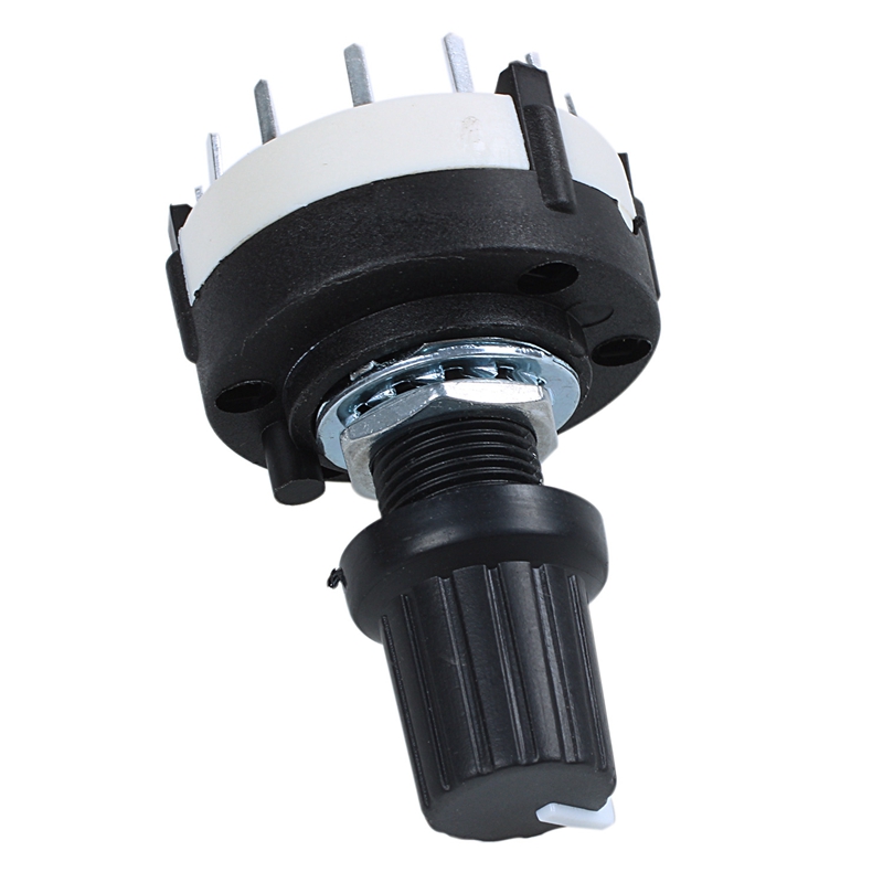 3P4T 3 Pole 4 Position Single Wafer Band Selector Rotary Switch w Knob ...