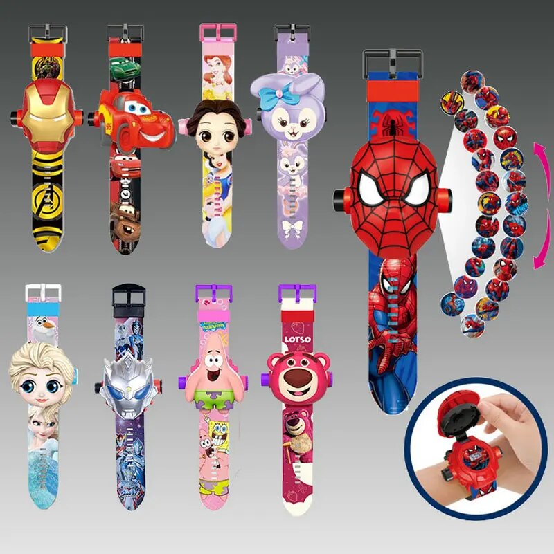 New Children Watch 3D Projection Dinosaur Cartoon Women Man Digital ...