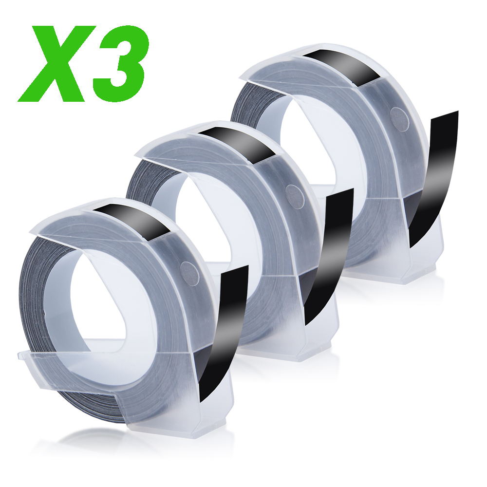 Luhuai CVC 3D Embossing Label Plastic Sticker Compatible Dymo Label ...