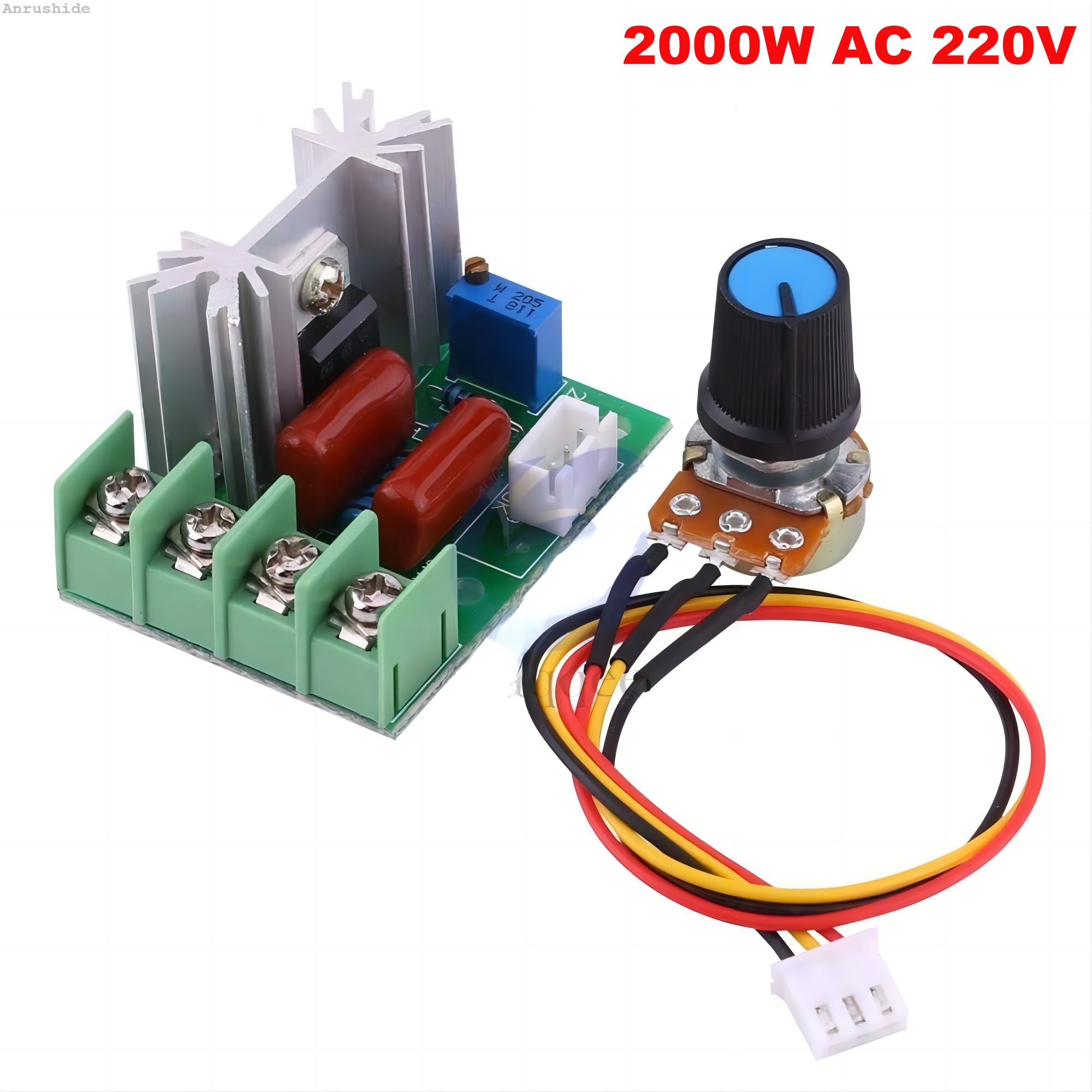 Anrushide 2000W AC 220V SCR Voltage Regulator 1000KV 400KV Boost Step ...