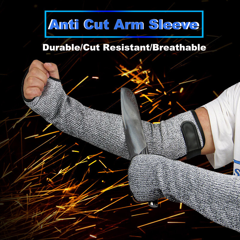 1Pair Cut Resistant Safety Sleeve Arm Protect Anti-cut Protective ...