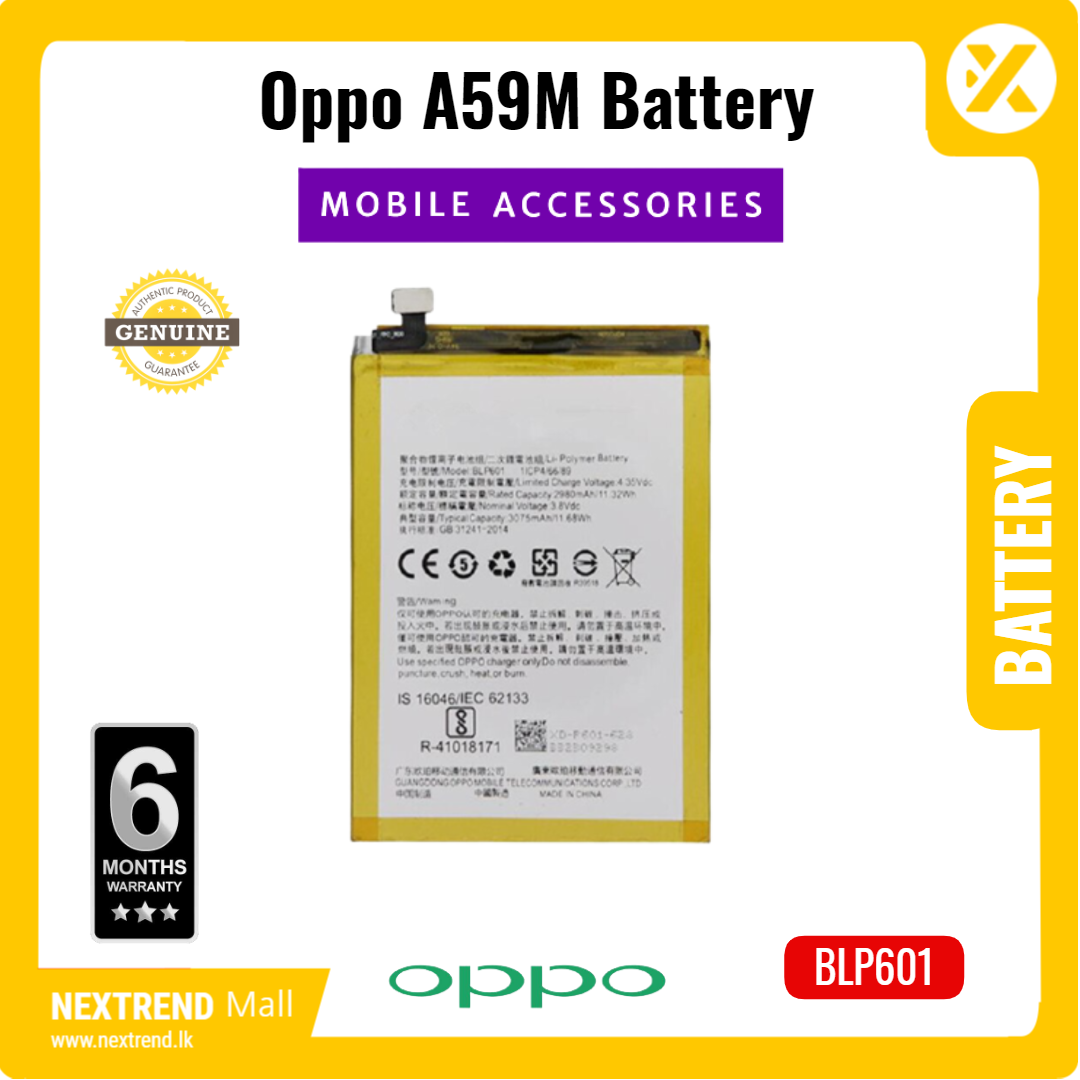 OEM Oppo A59M - BLP601 Battery High Capacity Replacement New Phone ...