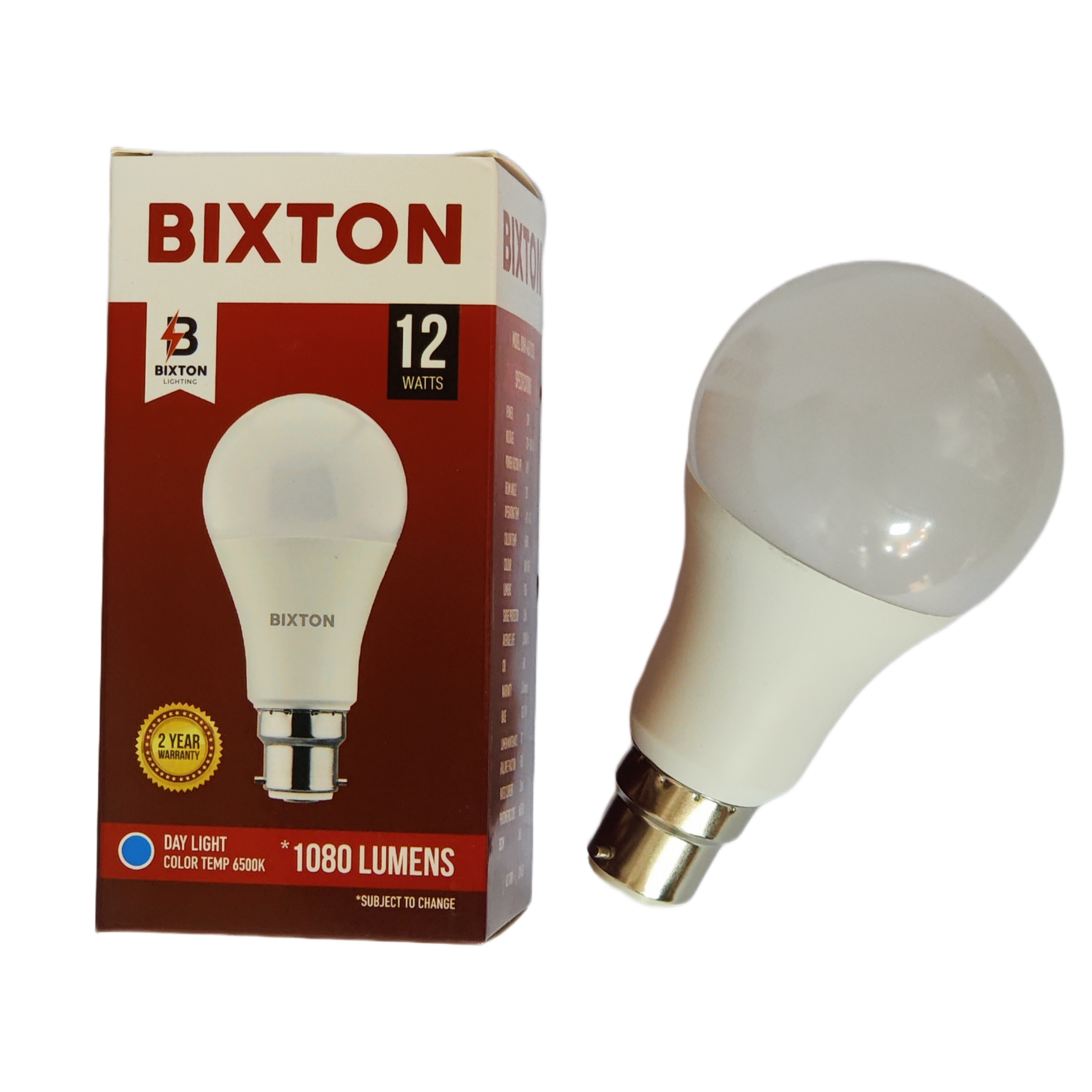 BIXTON 4.8W, 7W, 9W, 12W, 15W, 18W 2Years Warranty 6500K Pin Type Bulb ...
