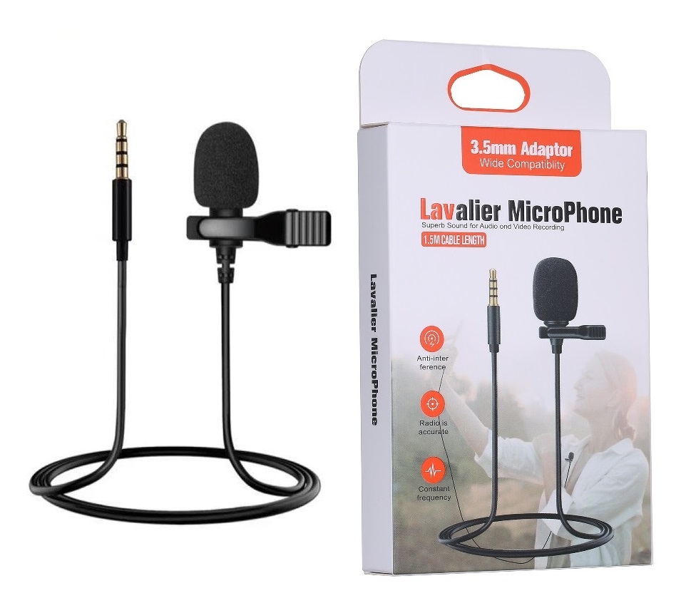 Mini Microphone Lavalier Mic Wired For Phone Laptop Mini Stereo HiFi ...