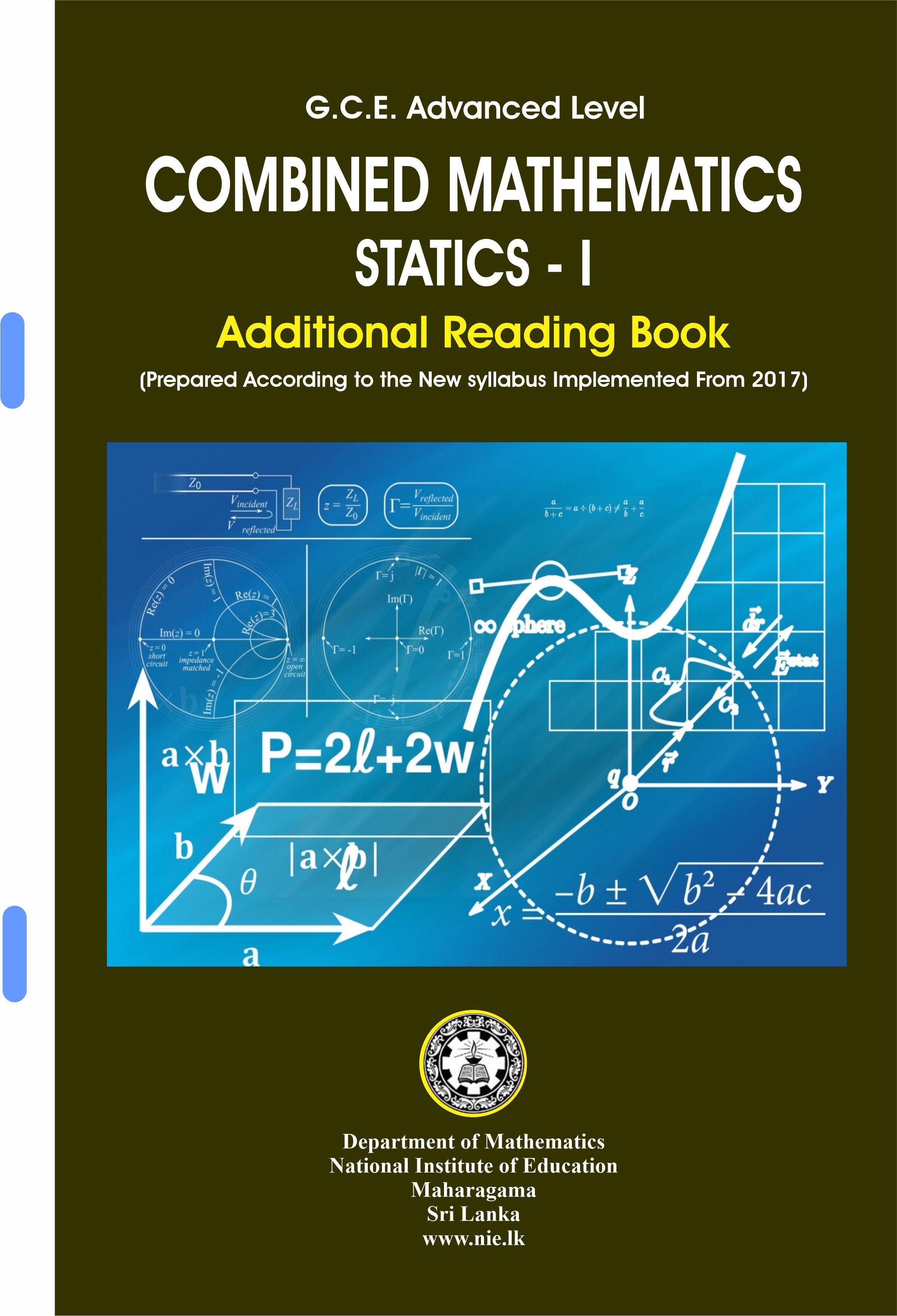 --Combined Mathematics-- STATICS - I Additional Reading Book | Daraz.lk