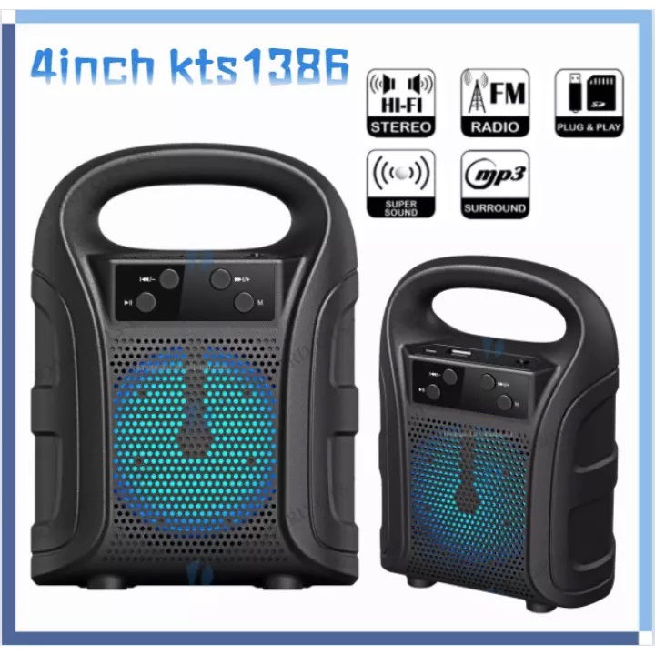 Buy Black Extra Bass Wireless Speaker GTS 1386 KTS wireless port