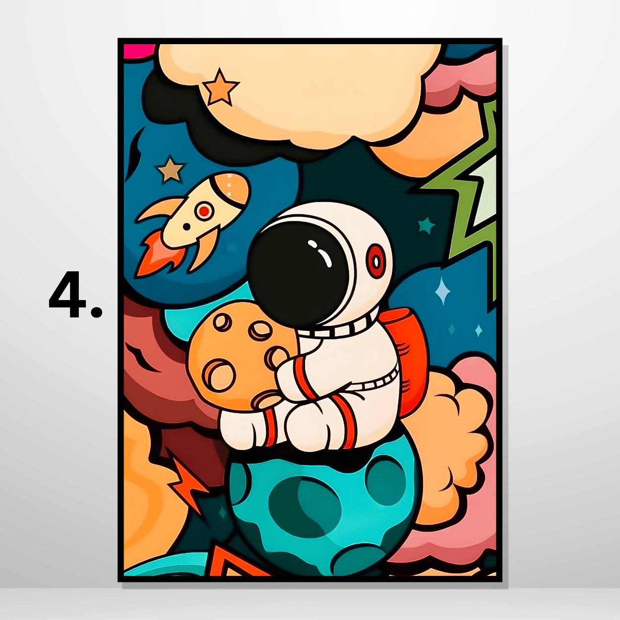 A3/A4 Size Framed Astronaut Space Aesthetic posters Wall decorations ...