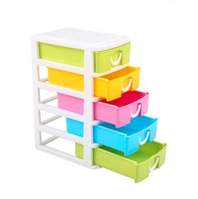 Mini Small Drawer 5 Layers In 1 Set Plastic Storage Boxes for Medicine ...