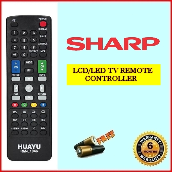 Sharp LED/LCD TV Remote Controller L1046 & Free Batteries | Daraz.lk