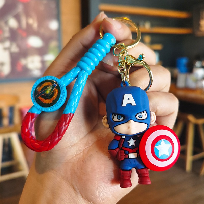 MINISO Cute Doll Pendant Anime Figures Deadpool Q Version Spiderman ...